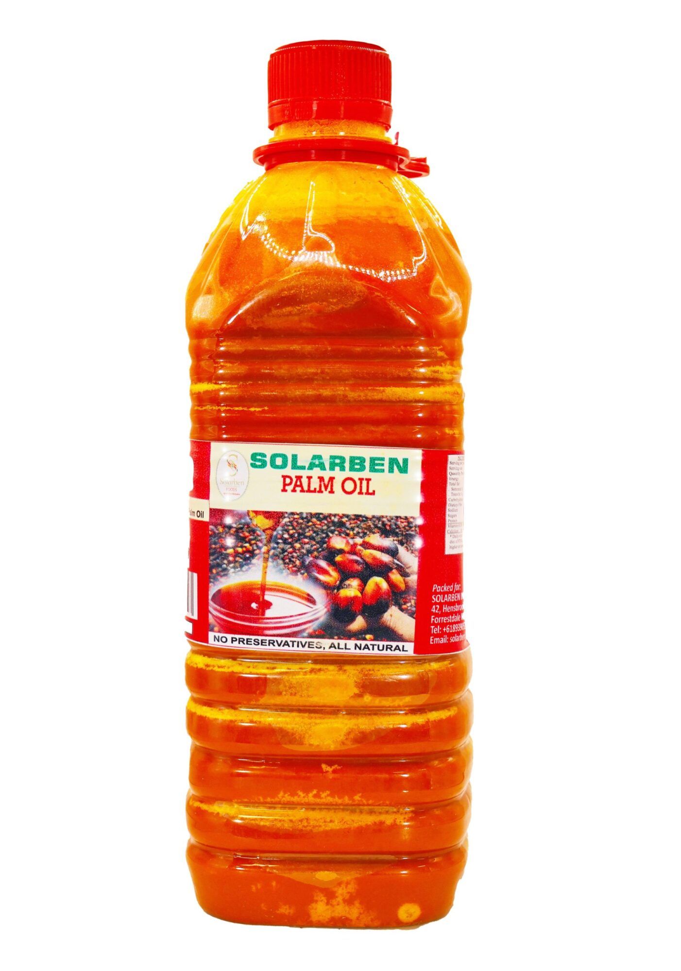 Solarben Nigerian palm oil 2ltr - Solarben Foods