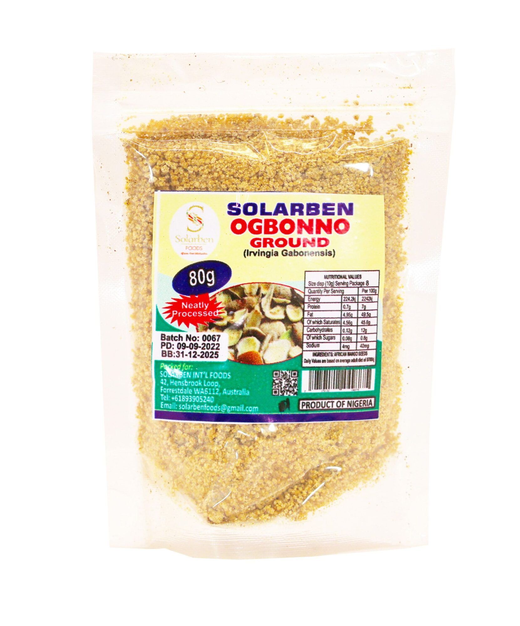 Solarben ogbonno ground 80g - Solarben Foods