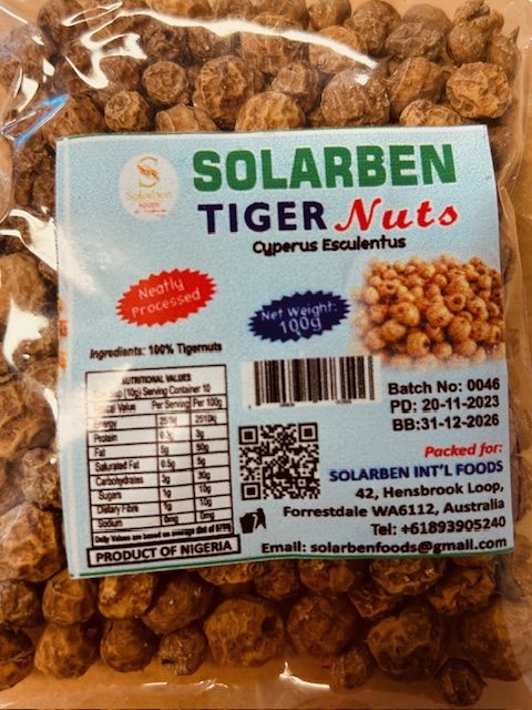 Solarben Tigernuts 100g - Solarben Foods